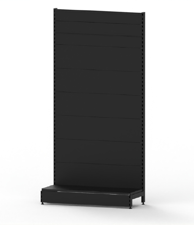 Wall Bay - Non Perforated - Solid Back - Panel - Flat Back - Matte Black